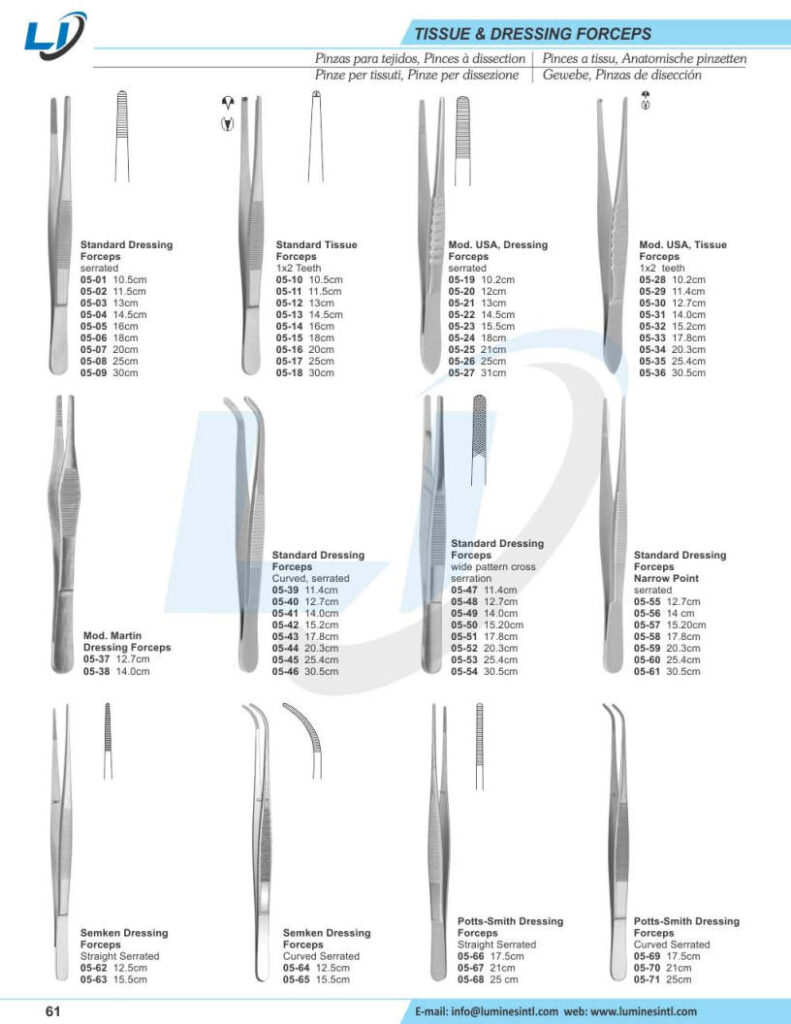 Dressing & Tissue Forceps – Welcome to Lumines Instruments